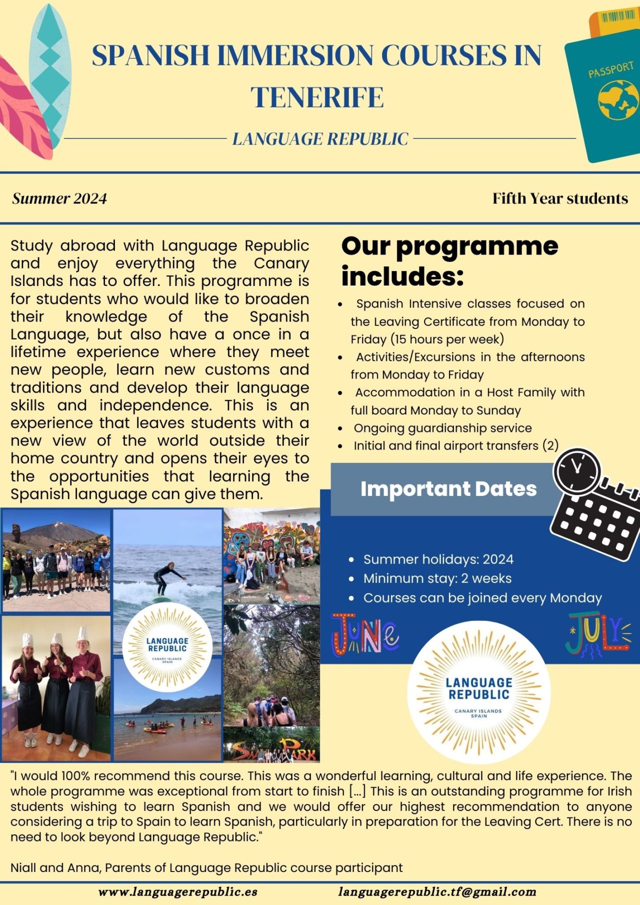 Immersion Courses – Language Republic